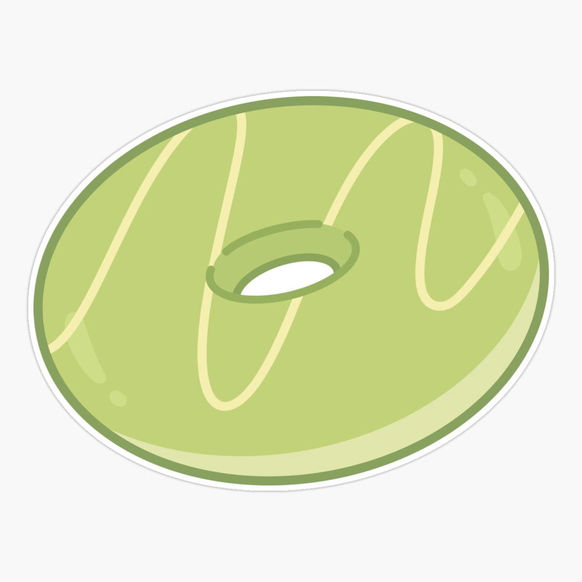 Maneki Sot Matcha Donut Cake Sticker, Phone Decal Water Bottle Stickers ...