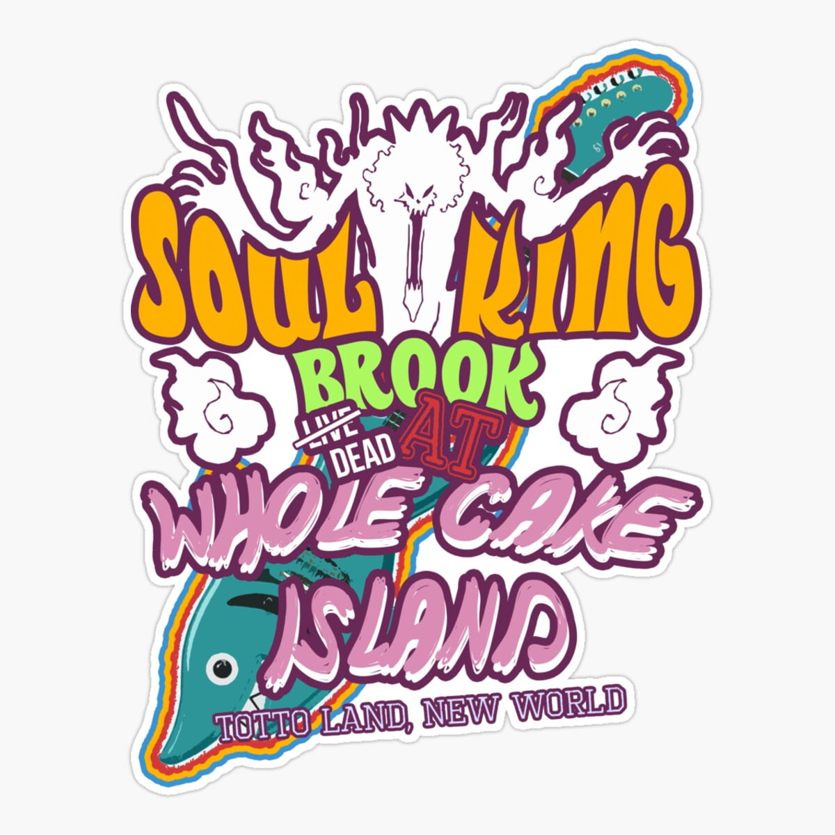 Maneki Soul King At Whole Cake Island Er, Phone Decal Water Bottle ...