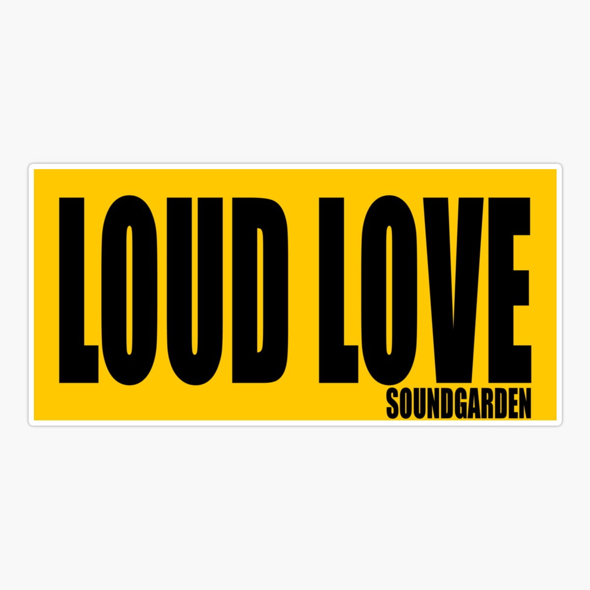 Maneki Soundgarden Loud Love Sticker, Phone Decal Water Bottle Stickers ...