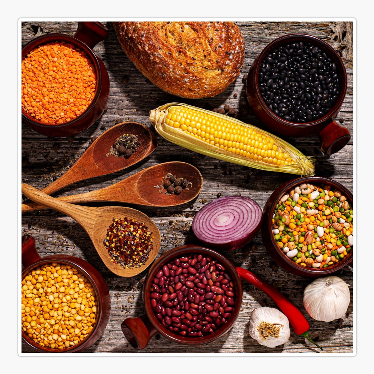 Maneki Soup Bowls Lentils Sticker, Phone Decal Water Bottle Stickers ...