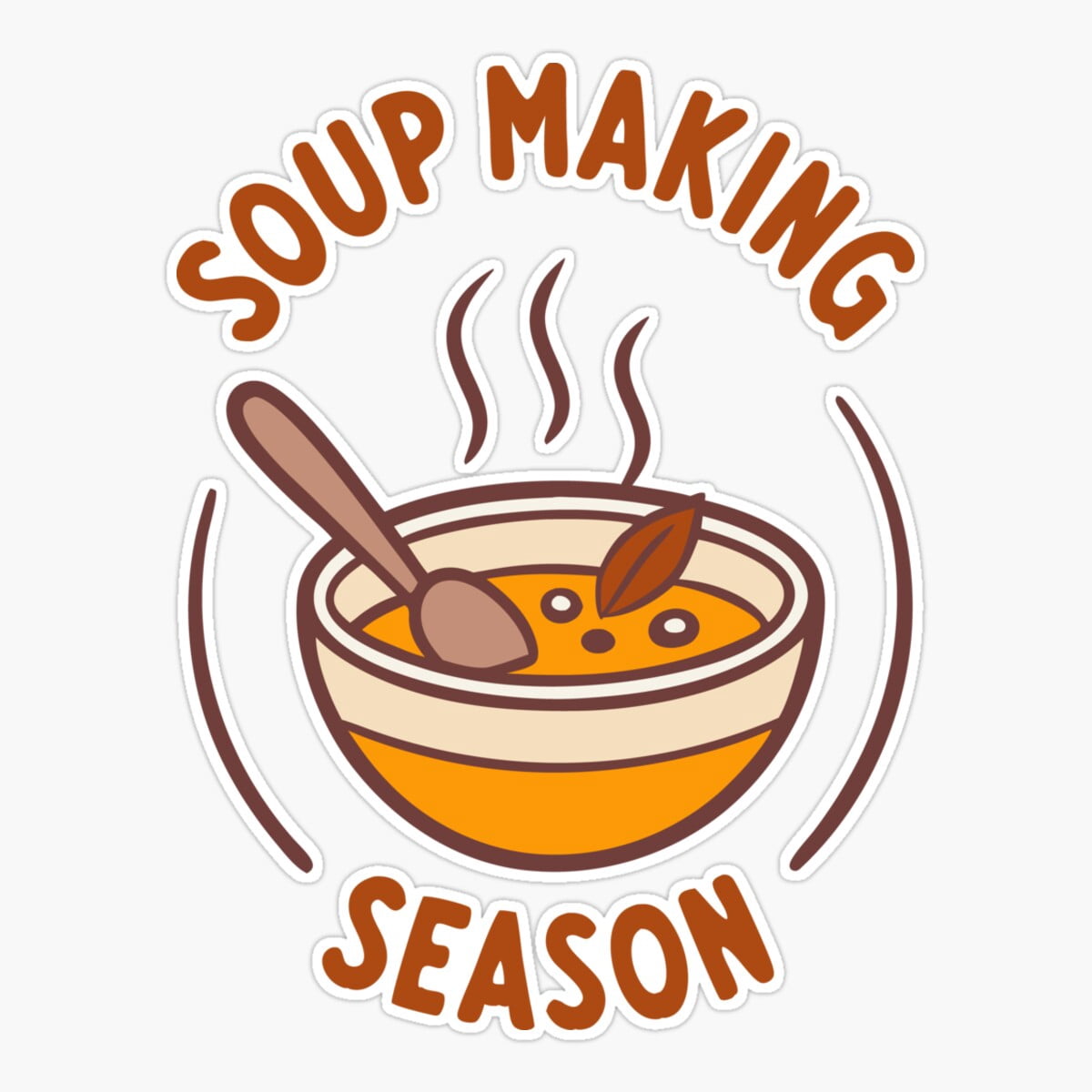 Maneki Soup Making Season Sticker, Phone Decal Water Bottle Stickers ...