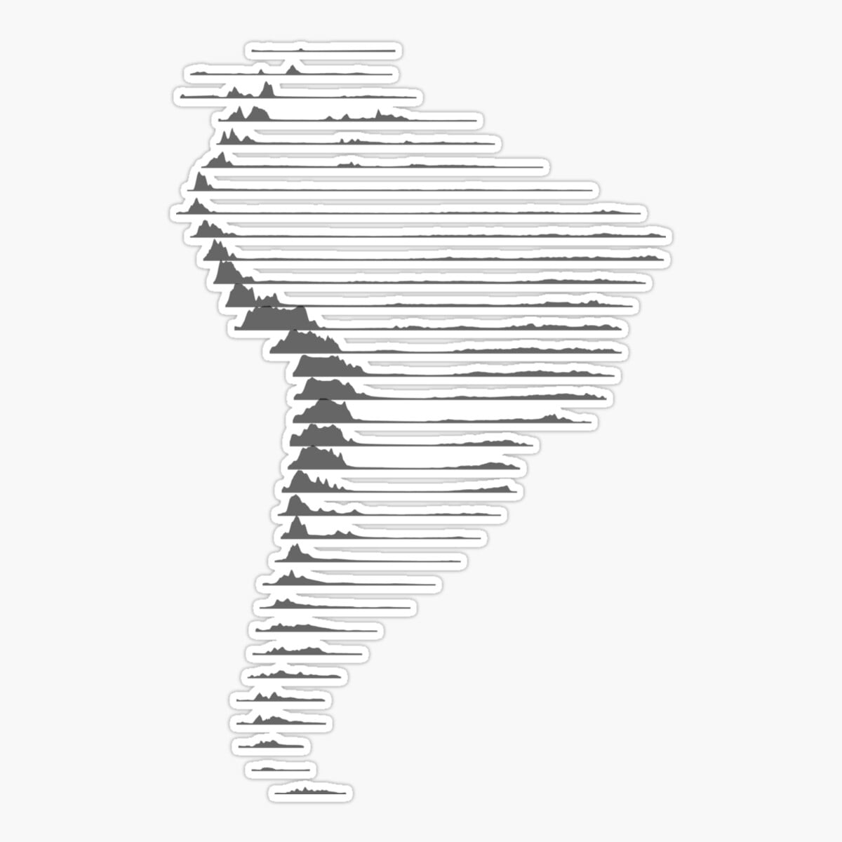 Maneki South America Elevation Proile - Periles De Sudamerica (White ...