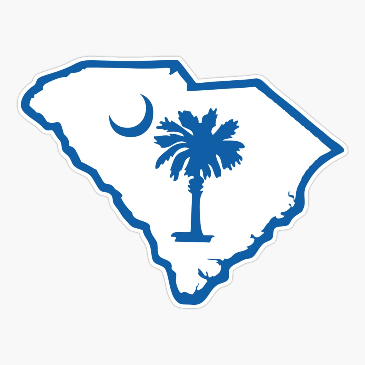Maneki South Carolina Palmetto Sticker, Phone Decal Water Bottle ...