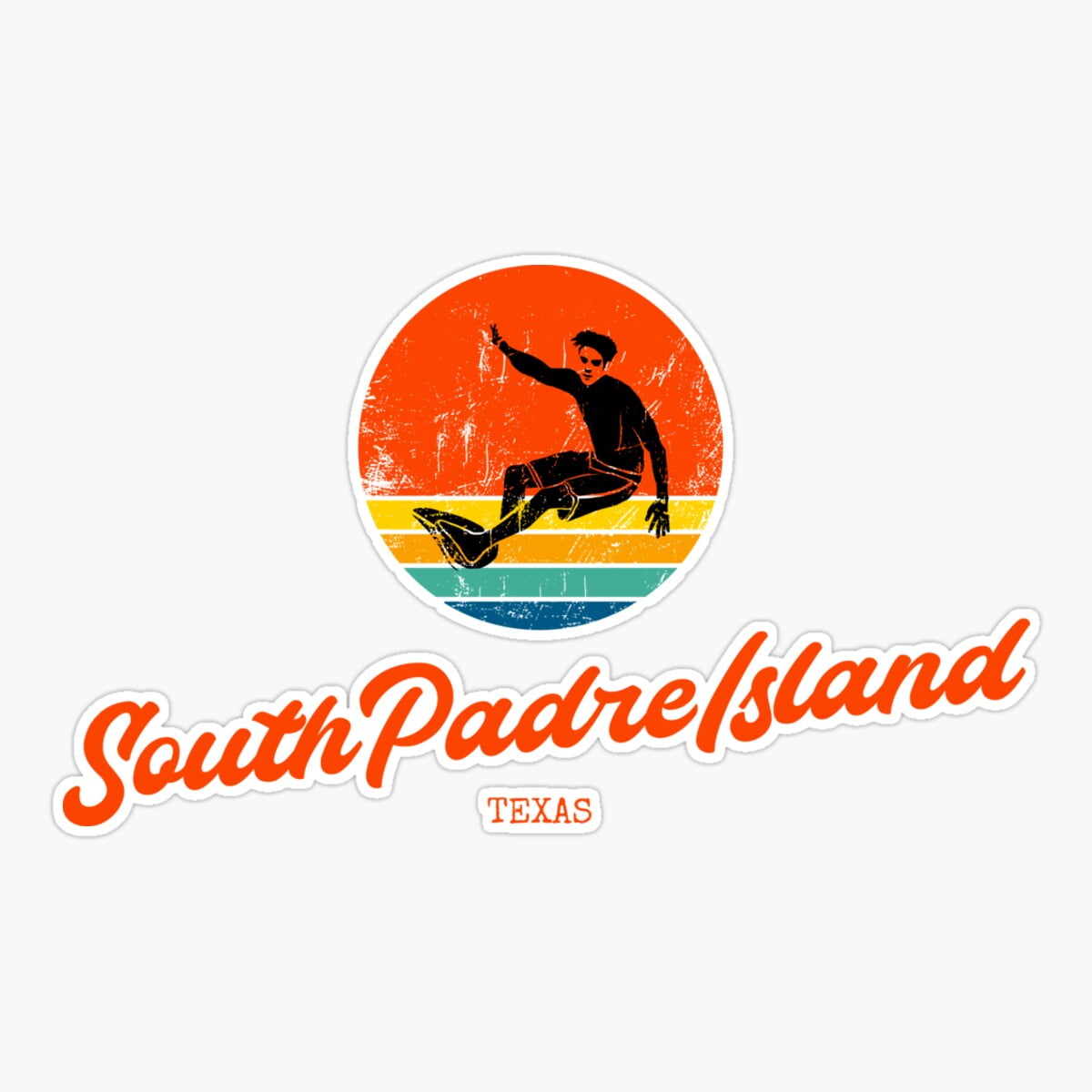 Maneki South Padre Island Texas Sticker, Phone Decal Water Bottle ...