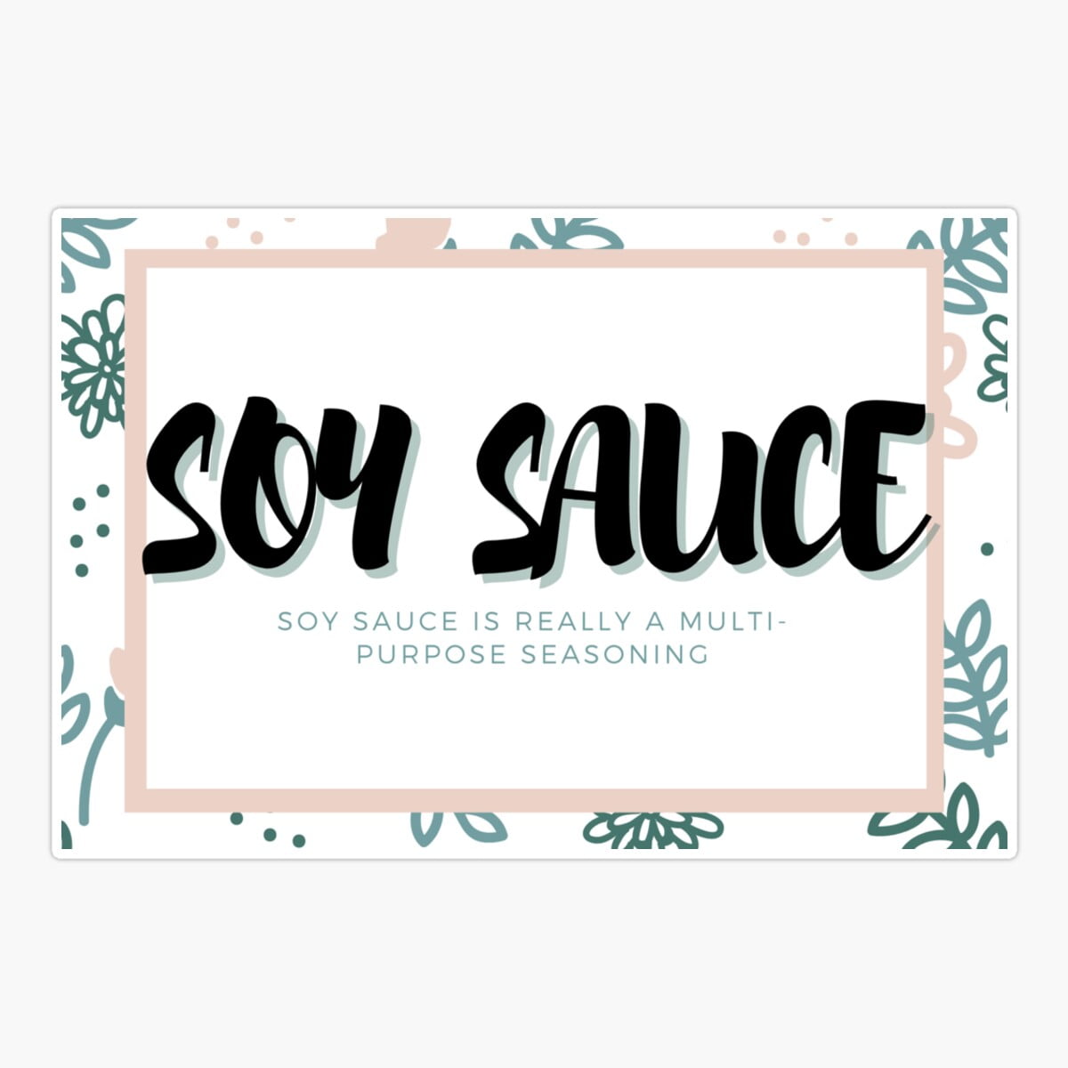 Maneki Soy Sauce Kitchen Label Sticker, Phone Decal Water Bottle ...