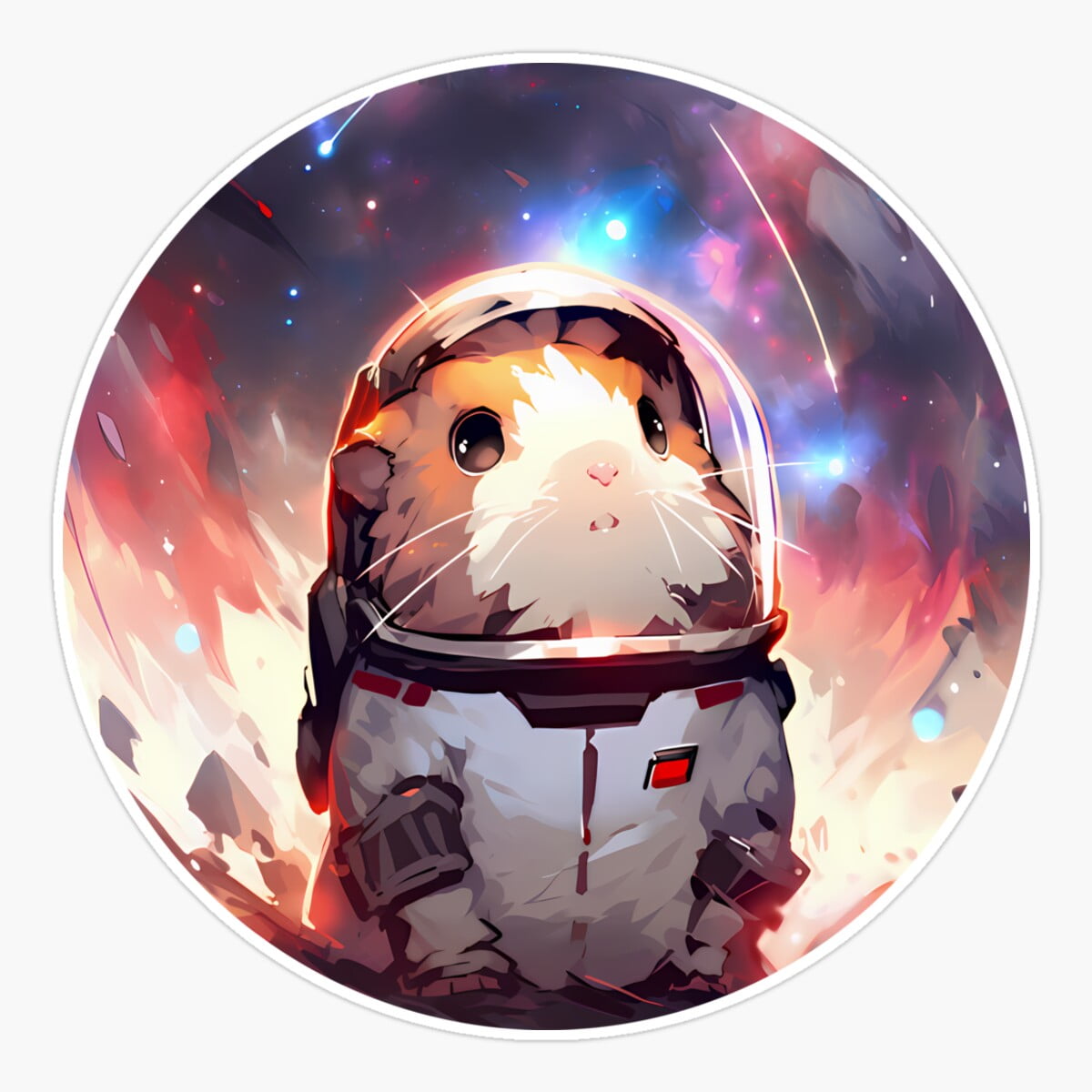 Maneki Space Guinea Pig Astronaut Galaxy Er, Phone Decal Water Bottle ...