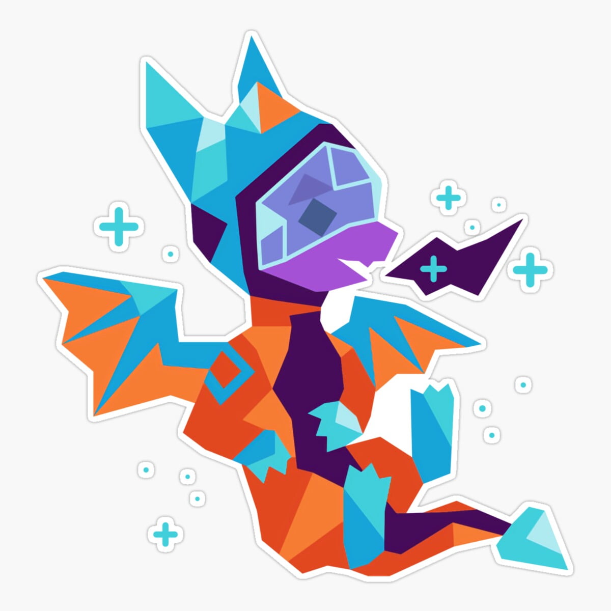 Maneki Space Spyro Xb6 Sticker, Phone Decal Water Bottle Stickers Car ...