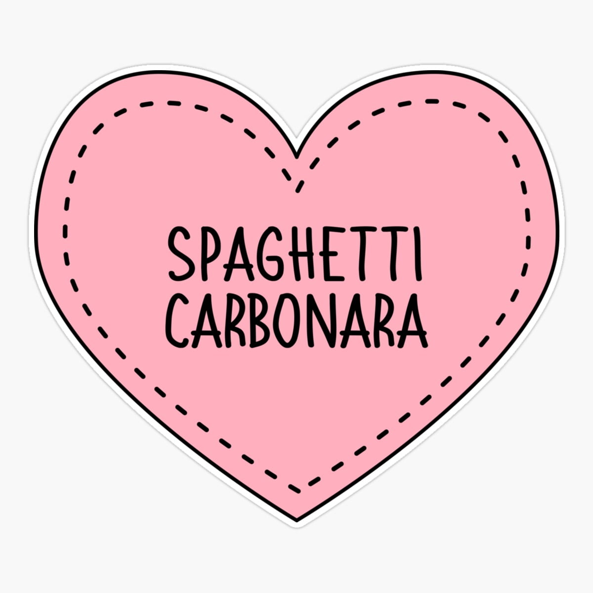 Maneki Spaghetti Carbonara Cute Pink Cottagecore Heart British Food ...