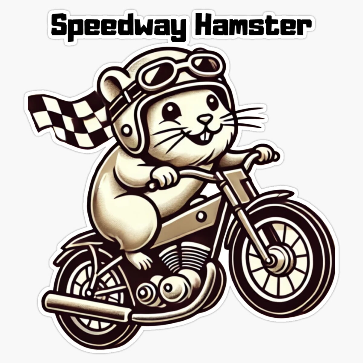 Maneki Speedway Hamster Er, Phone Decal Water Bottle Stickers Car ...