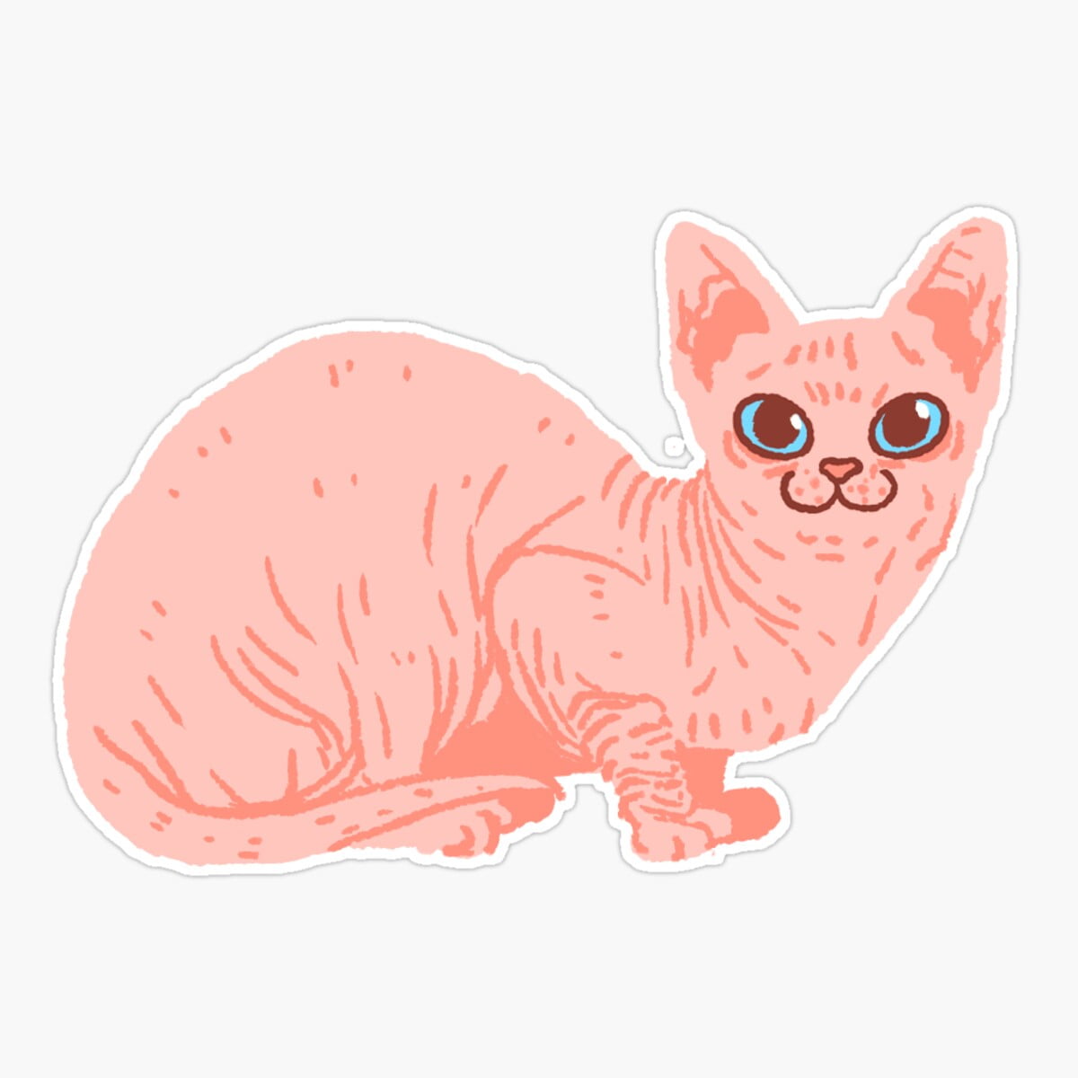 Maneki Sphynx Sticker, Phone Decal Water Bottle Stickers Car Decals ...