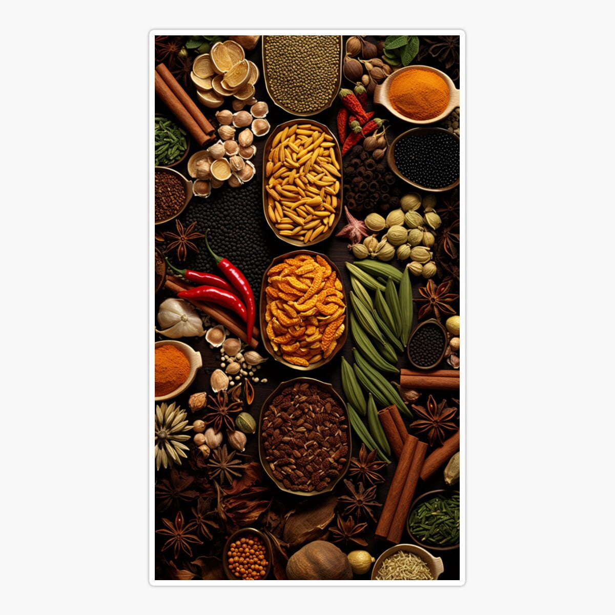 Maneki Spices Kitchen 2 Sticker, Phone Decal Water Bottle Stickers Car ...
