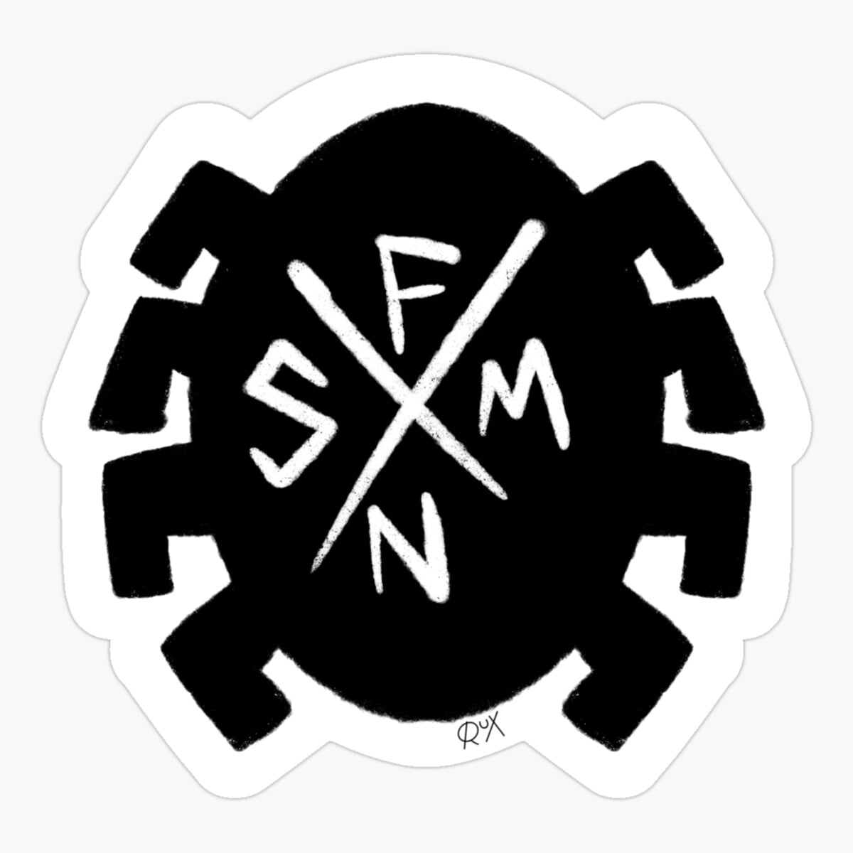 Maneki Spider Punk Back Patch Sticker, Phone Decal Water Bottle ...