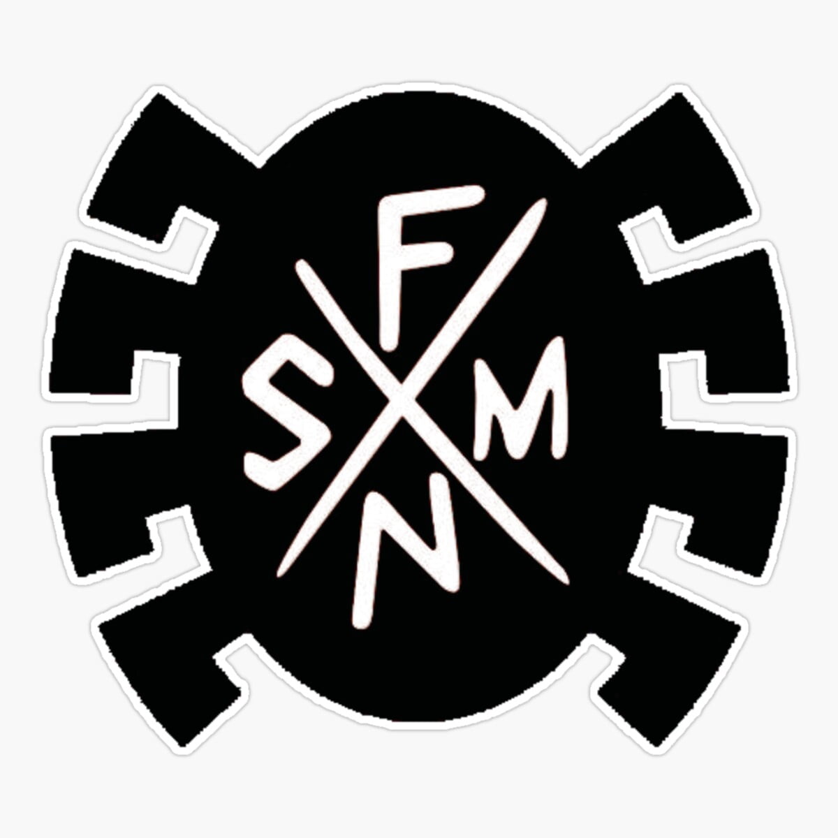 Maneki Spider-Punk'S F.N.S.M. Patch Sticker, Phone Decal Water Bottle ...