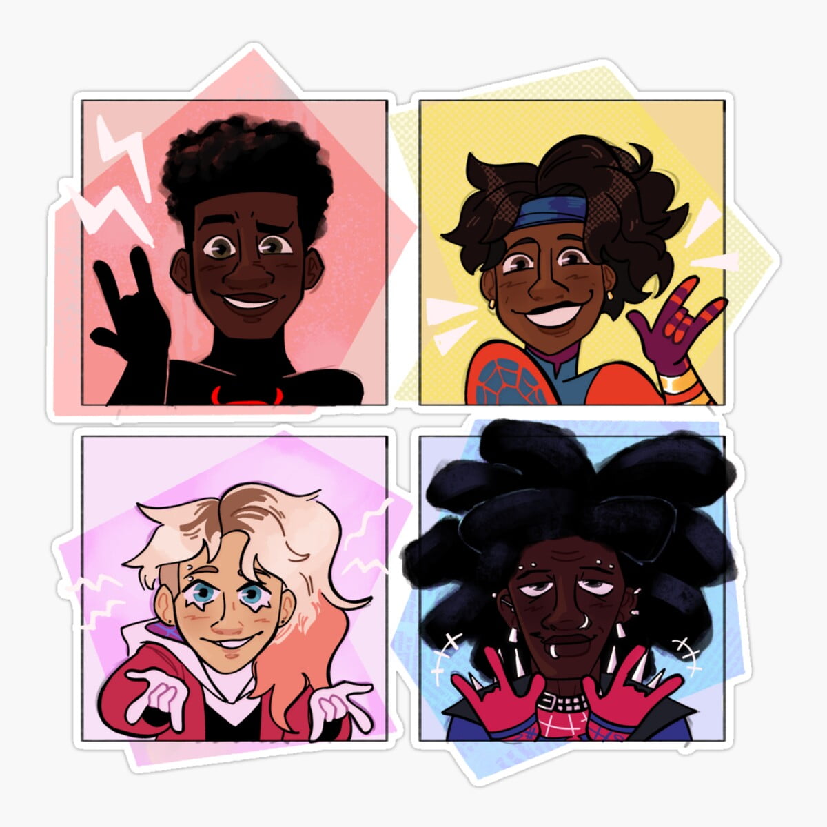 Maneki Spider-Verse Spider-Band Sticker, Phone Decal Water Bottle ...