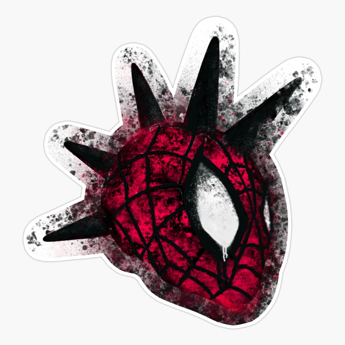 Maneki Spiderverse Spider Punk Graffiti Sticker, Phone Decal Water ...