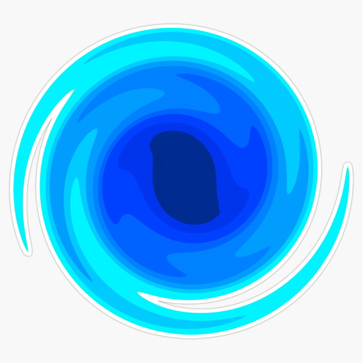 Maneki Spiral (Sea Blue) Er, Phone Decal Water Bottle Stickers Car ...