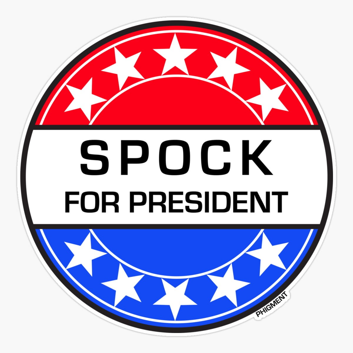 Maneki Spock For President Sticker, Phone Decal Water Bottle Stickers ...