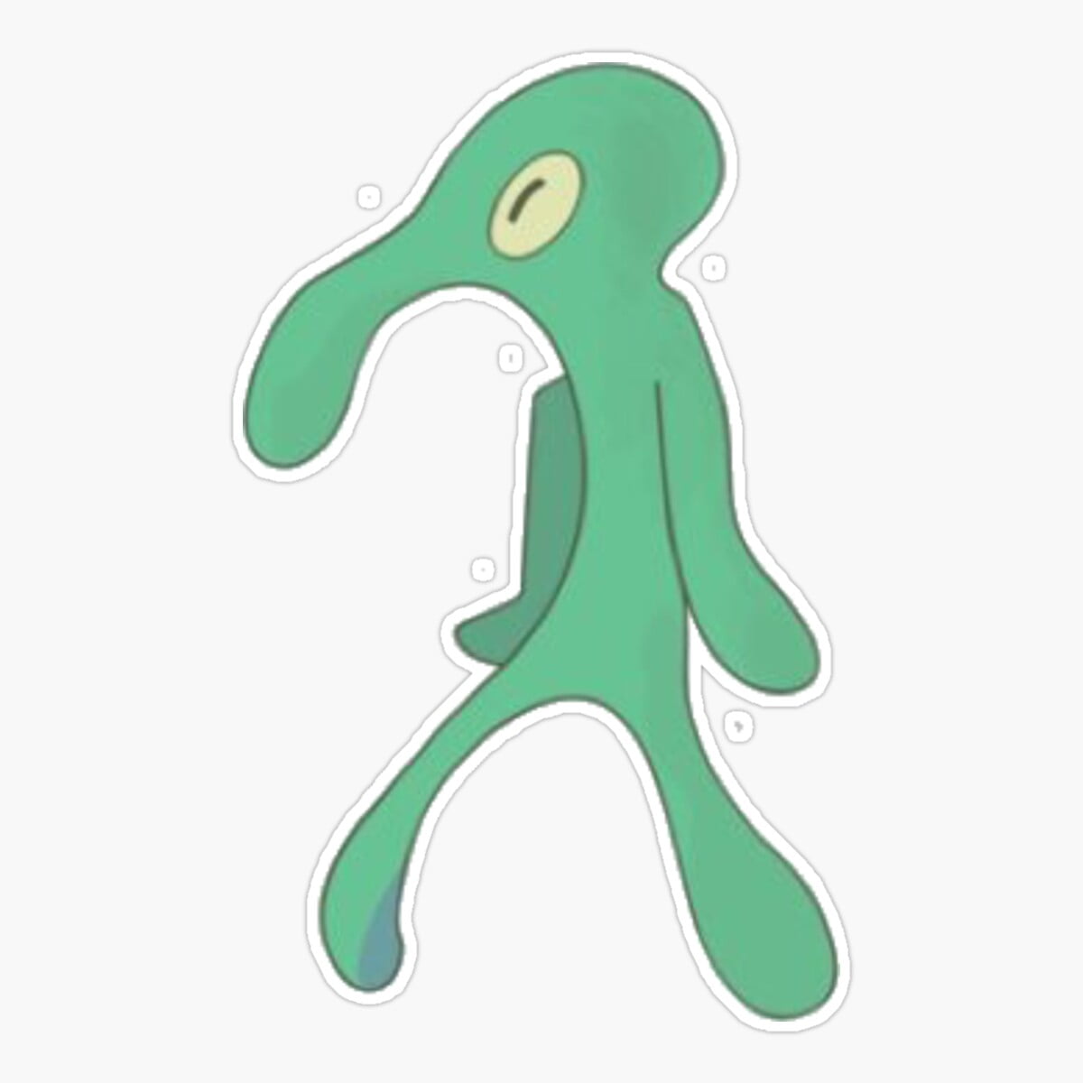 Maneki Spongebob Squidward Meme Sticker, Phone Decal Water Bottle ...