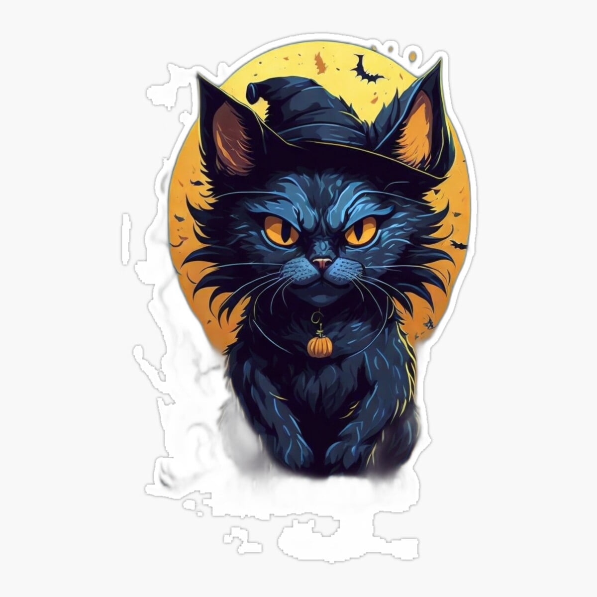 Maneki Spooky Cat And Pumpkin Head: A Scary And Unny Or Halloween Cat ...