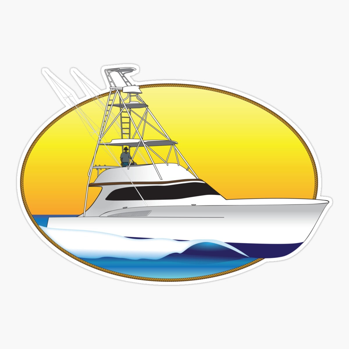 Maneki Sport Ishing Boat And Capt Er, Phone Decal Water Bottle Stickers ...