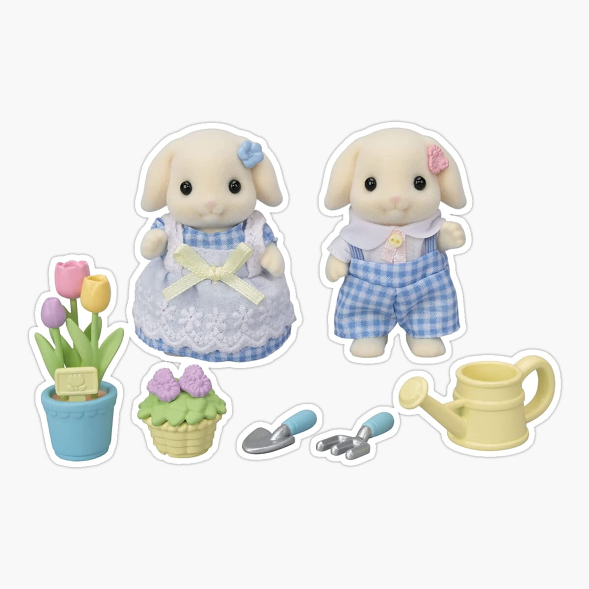 Maneki Spring Cottagecore Bunny Calico Critters Sticker Set Sticker ...