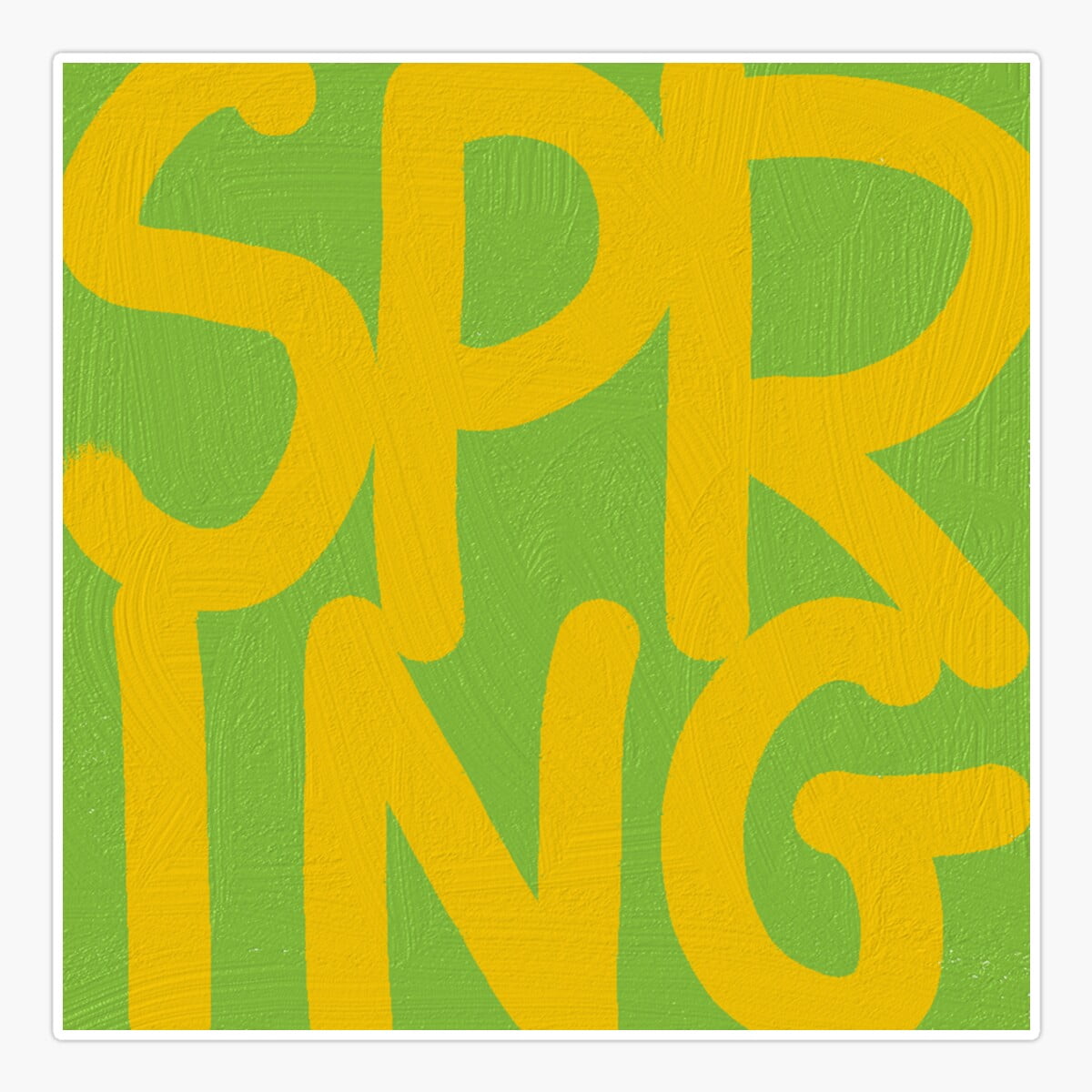 Maneki Spring Word Art Print Sticker, Phone Decal Water Bottle Stickers ...