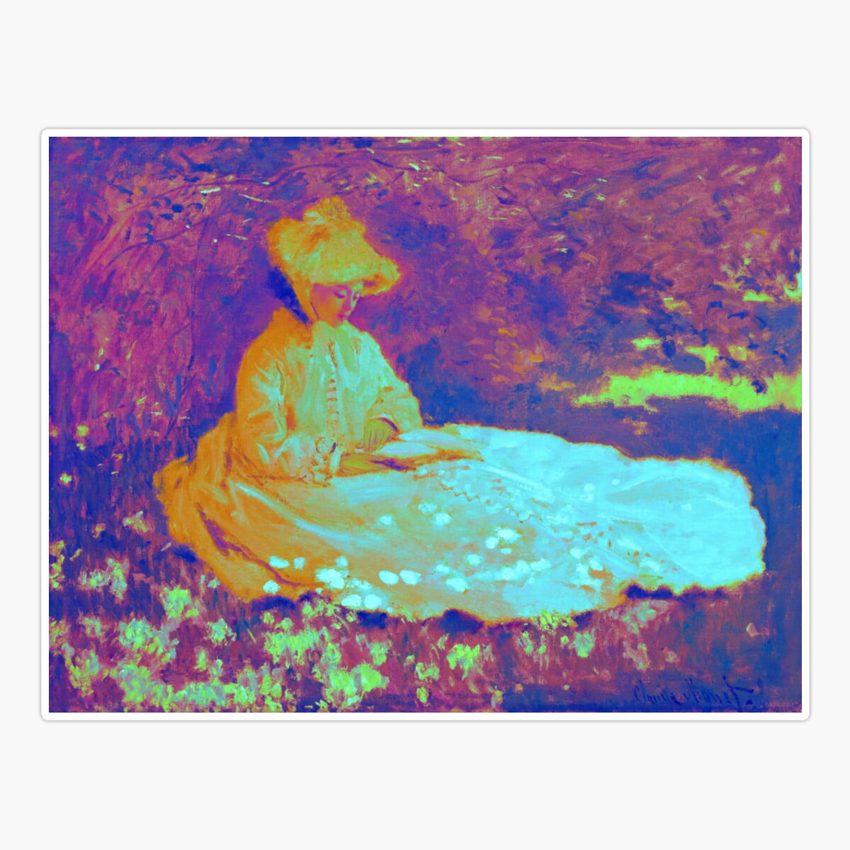 Maneki Springtime - Claude Monet Sticker, Phone Decal Water Bottle ...