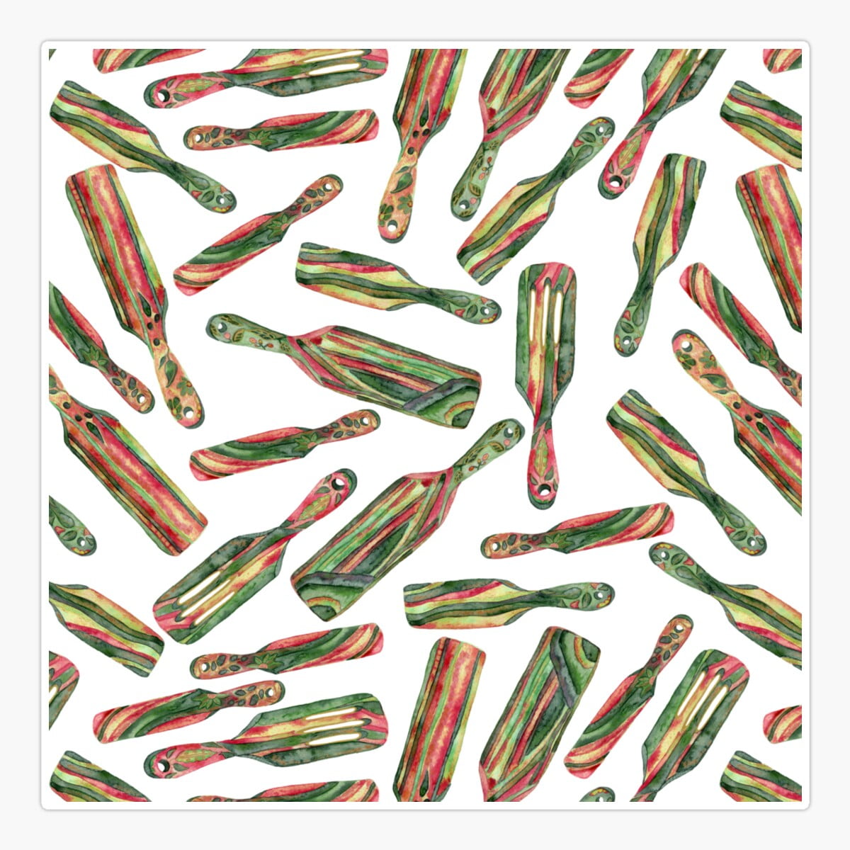 Maneki Spurtles-Papaya Sticker, Phone Decal Water Bottle Stickers Car ...