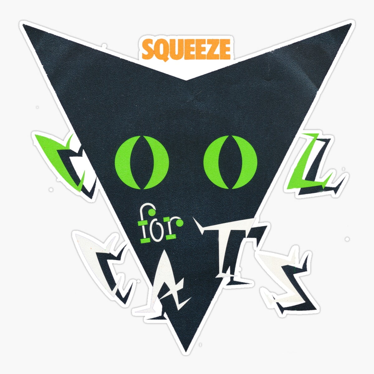 Maneki Squeeze Cool For Cats Sticker, Phone Decal Water Bottle Stickers ...