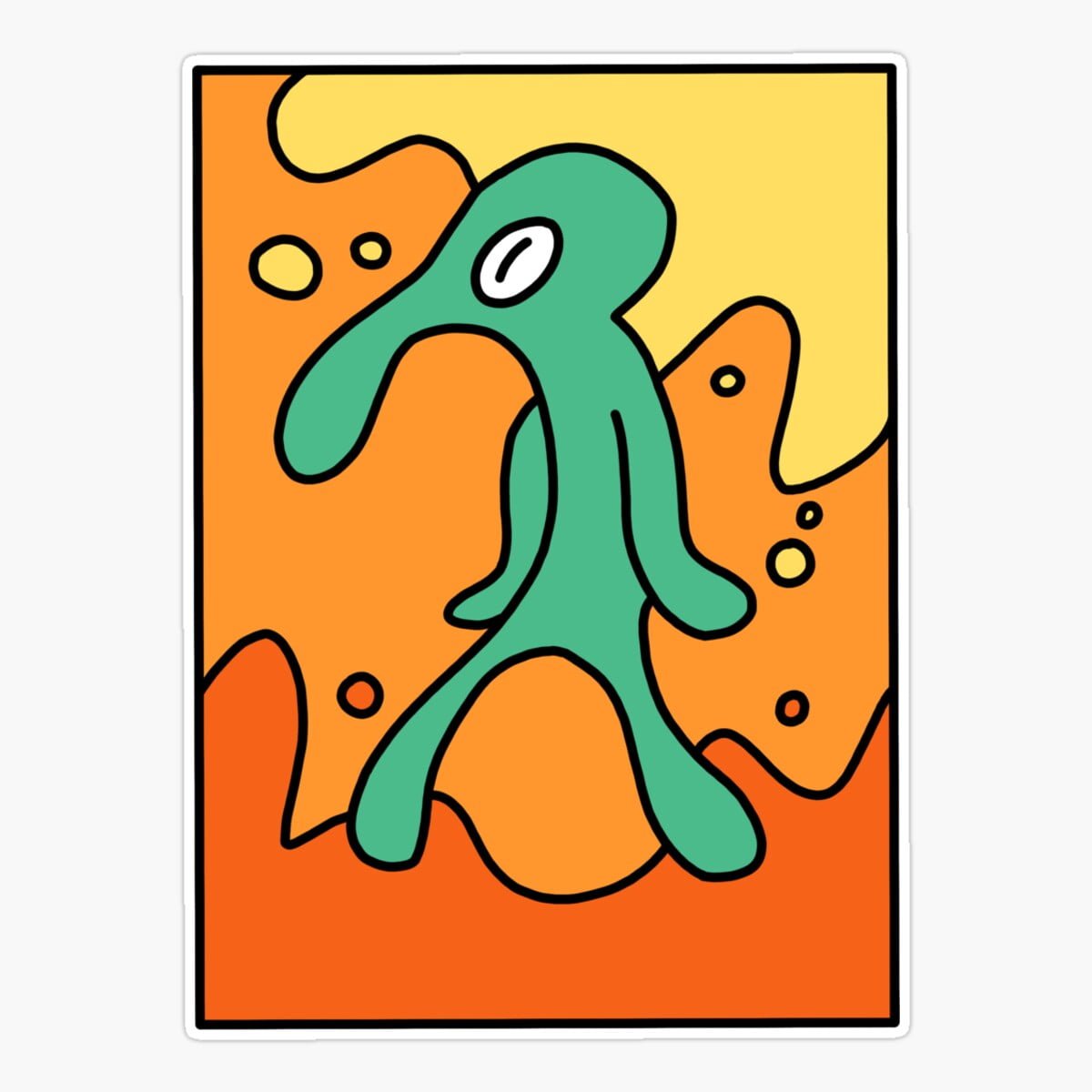 Maneki Squidward Er, Phone Decal Water Bottle Stickers Car Decals ...