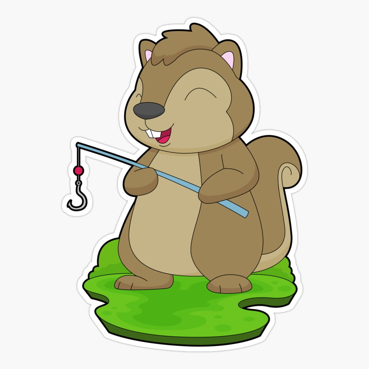 Maneki Squirrel Isher Ishing Rod Ishing Er, Phone Decal Water Bottle ...