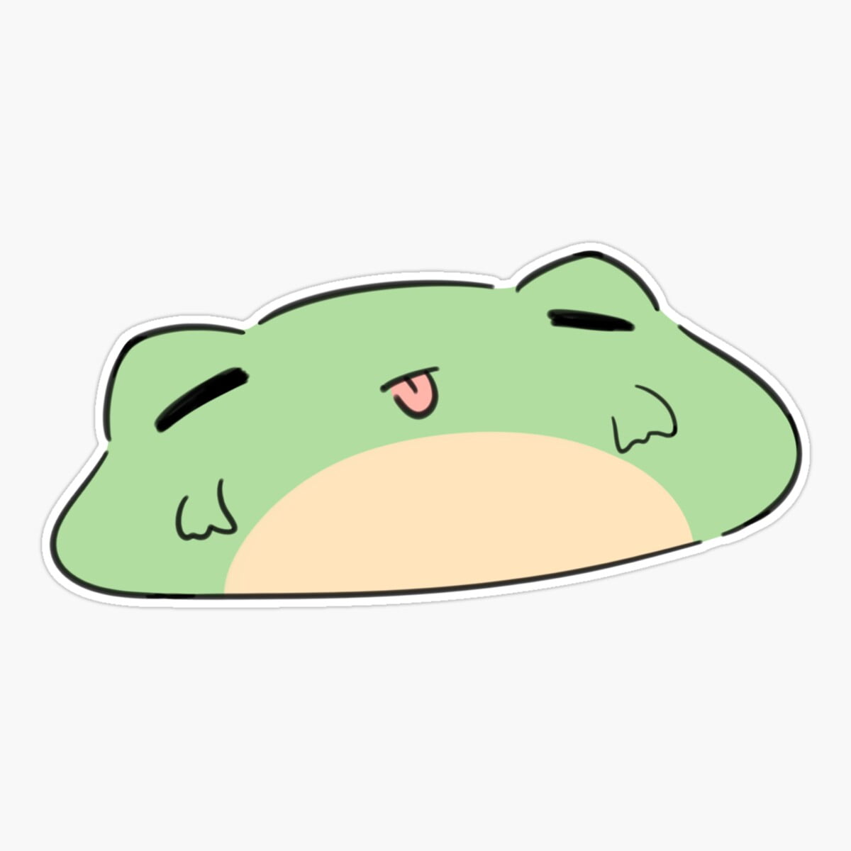 Maneki Squishy Frog Sticker Sticker, Phone Decal Water Bottle Stickers ...