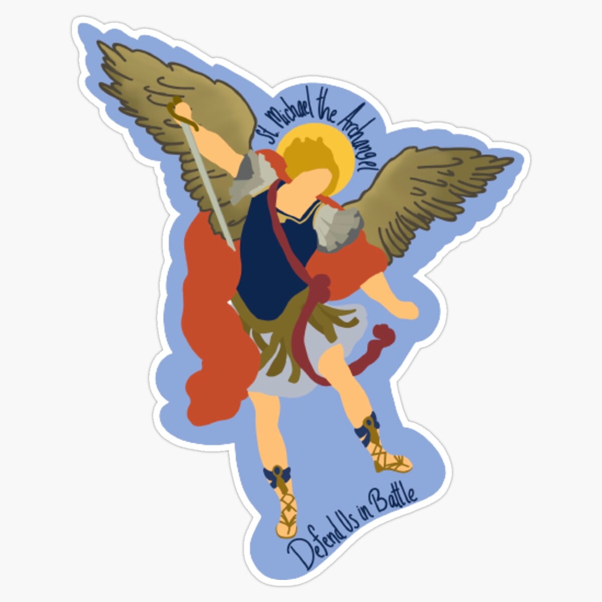 Maneki St. Michael The Archangel Er, Phone Decal Water Bottle Stickers ...