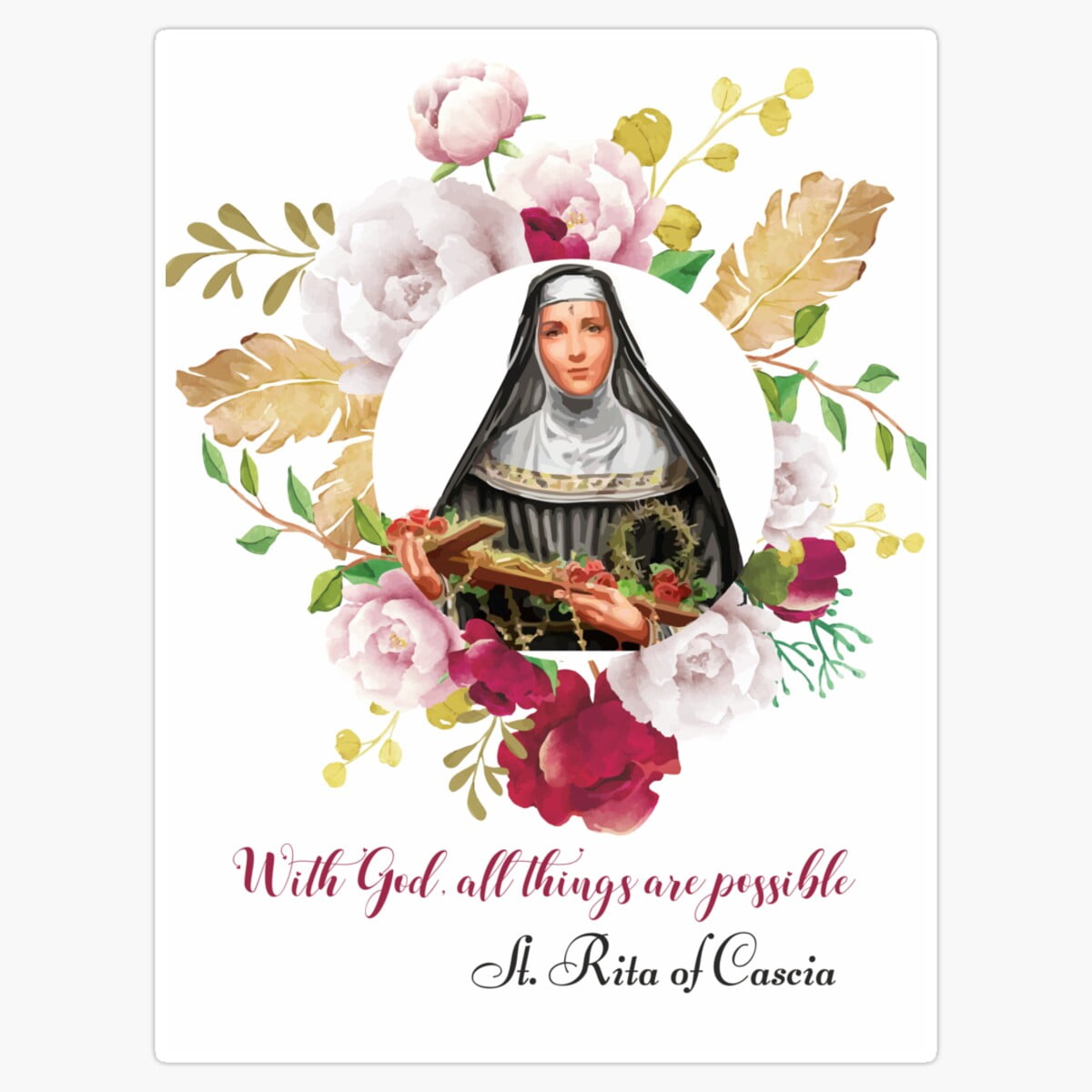 Maneki St. Rita Of Cascia / Catholic Quotes - With God All Things Are ...