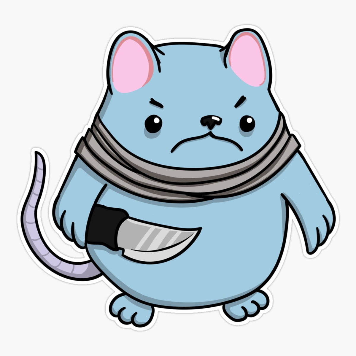 Maneki Stabby Aizu Sticker, Phone Decal Water Bottle Stickers Car ...