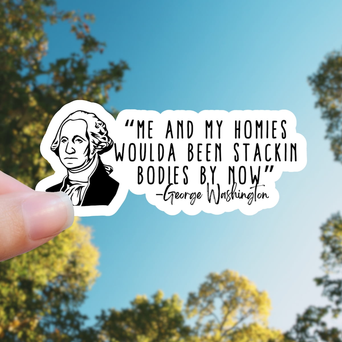 Maneki Stacking Bodies Sticker Founding Fathers Usa America George ...