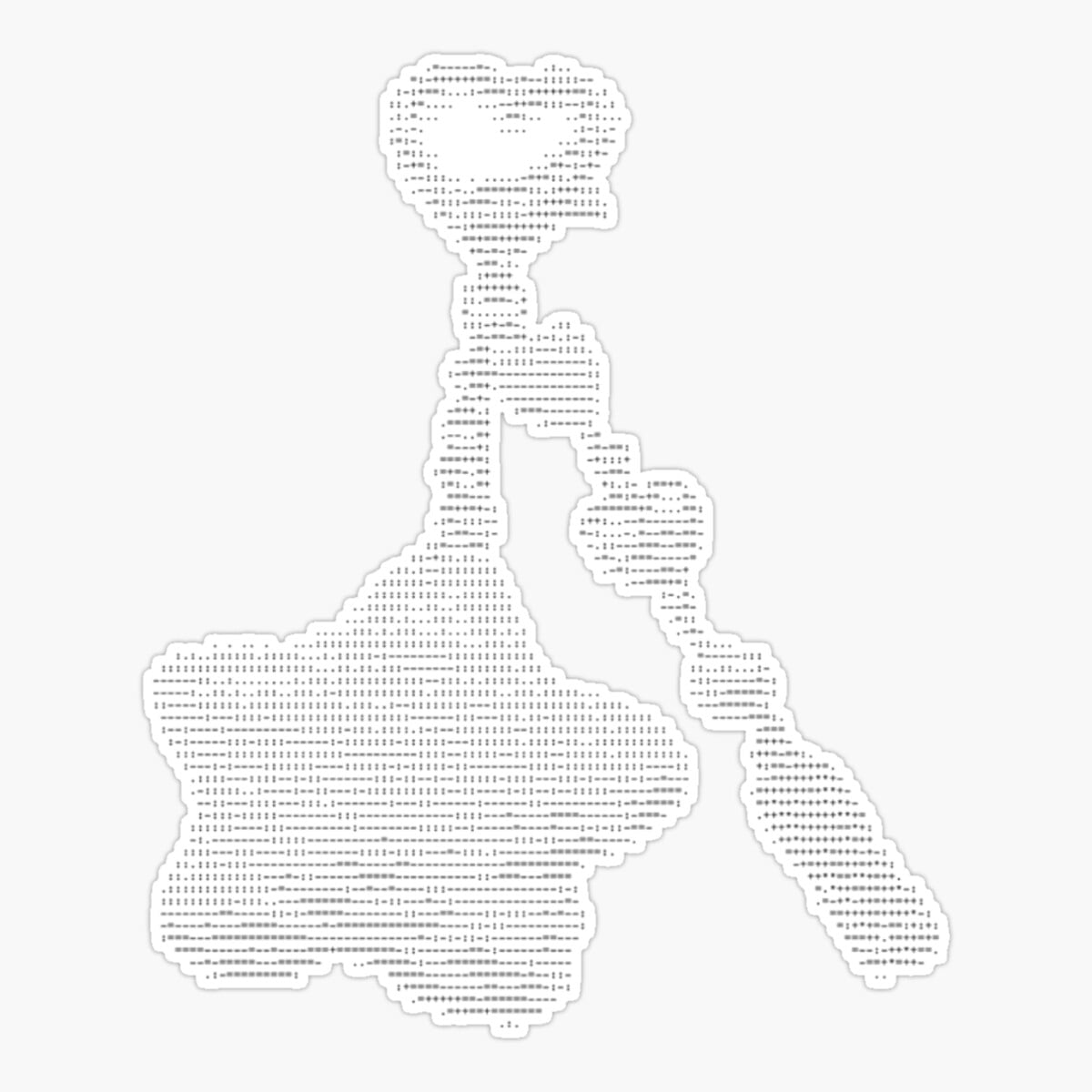 Maneki Star Keychain Ascii Art