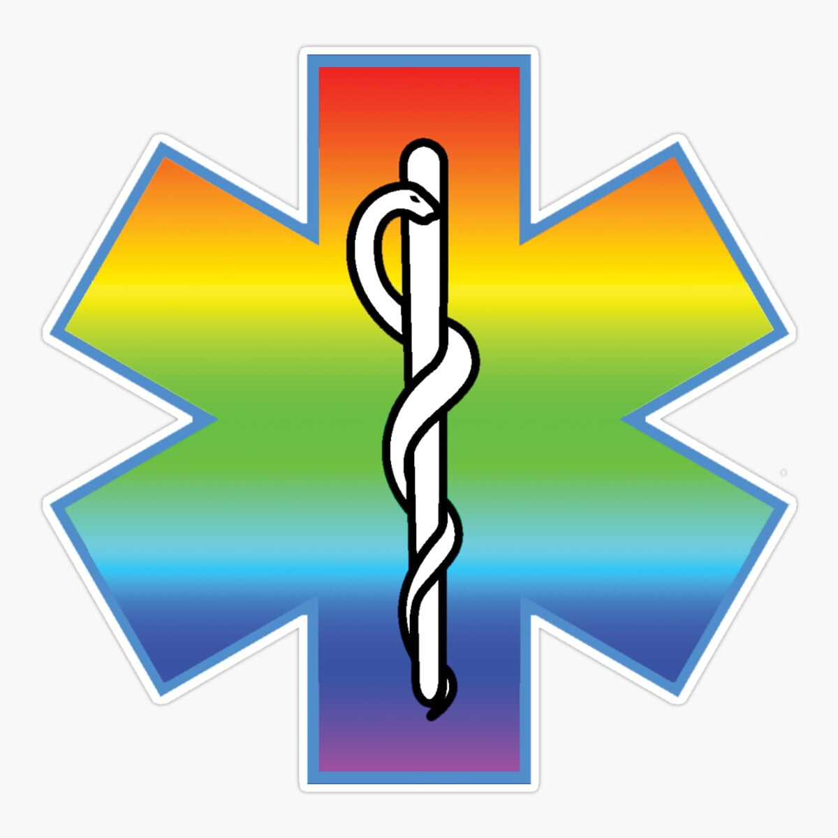 Maneki Star Of Life Pride Colors! Er, Phone Decal Water Bottle Stickers ...