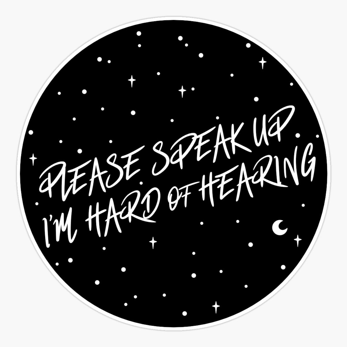 Maneki Stars Please Speak Up I'M Hard Of Hearing Er, Phone Decal Water ...