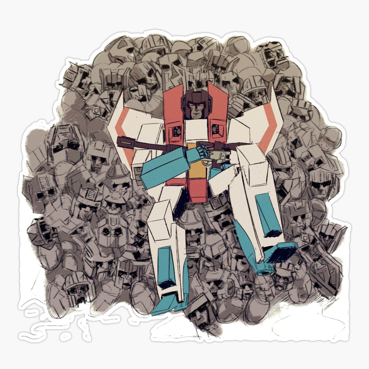 Maneki Starscream Er, Phone Decal Water Bottle Stickers Car Decals ...