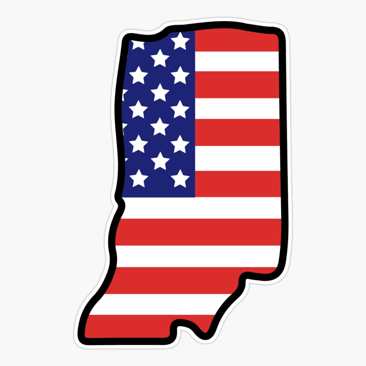 Maneki State O Indiana Sticker, Phone Decal Water Bottle Stickers Car ...