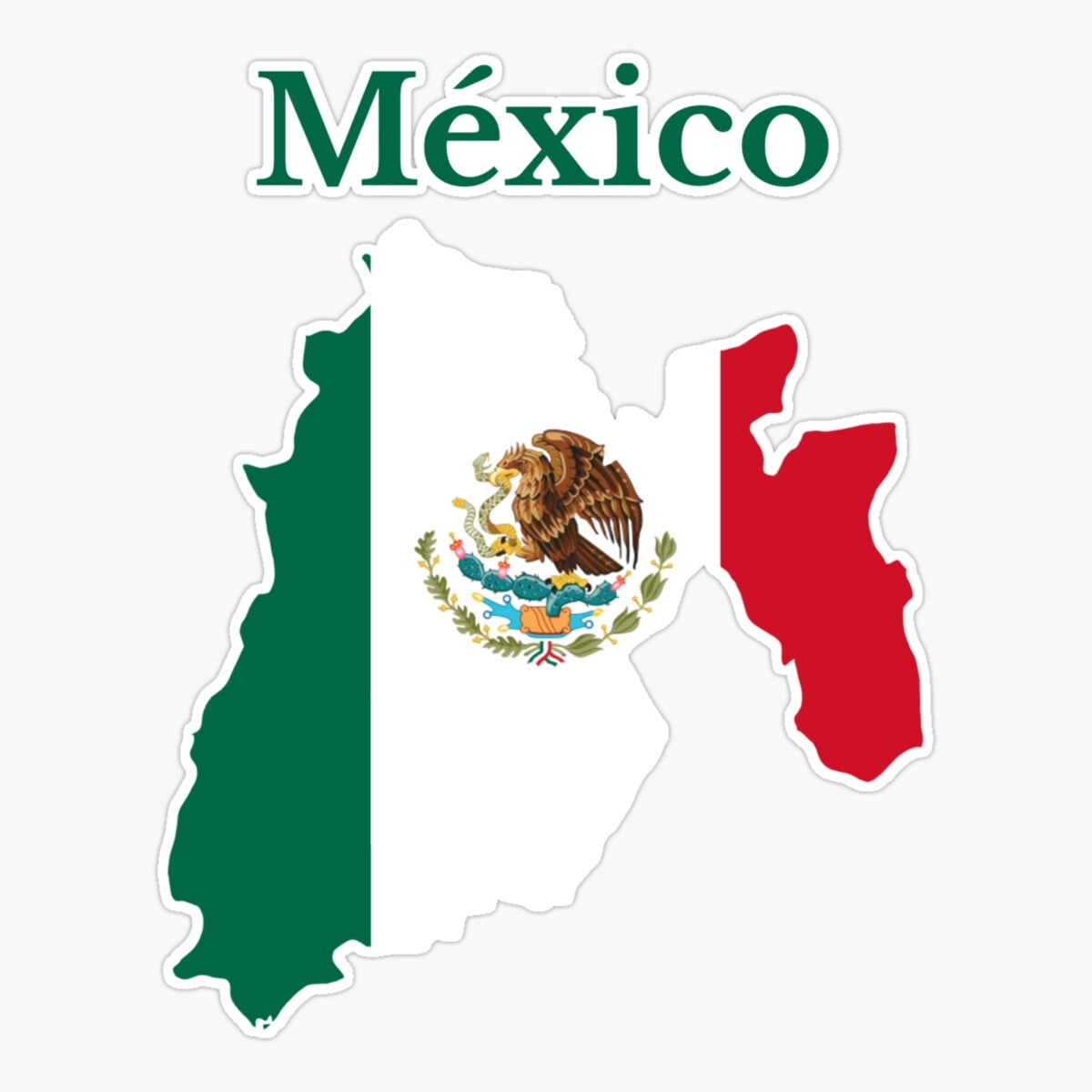 Maneki State O Mexico Map, Mexico Sticker, Phone Decal Water Bottle ...