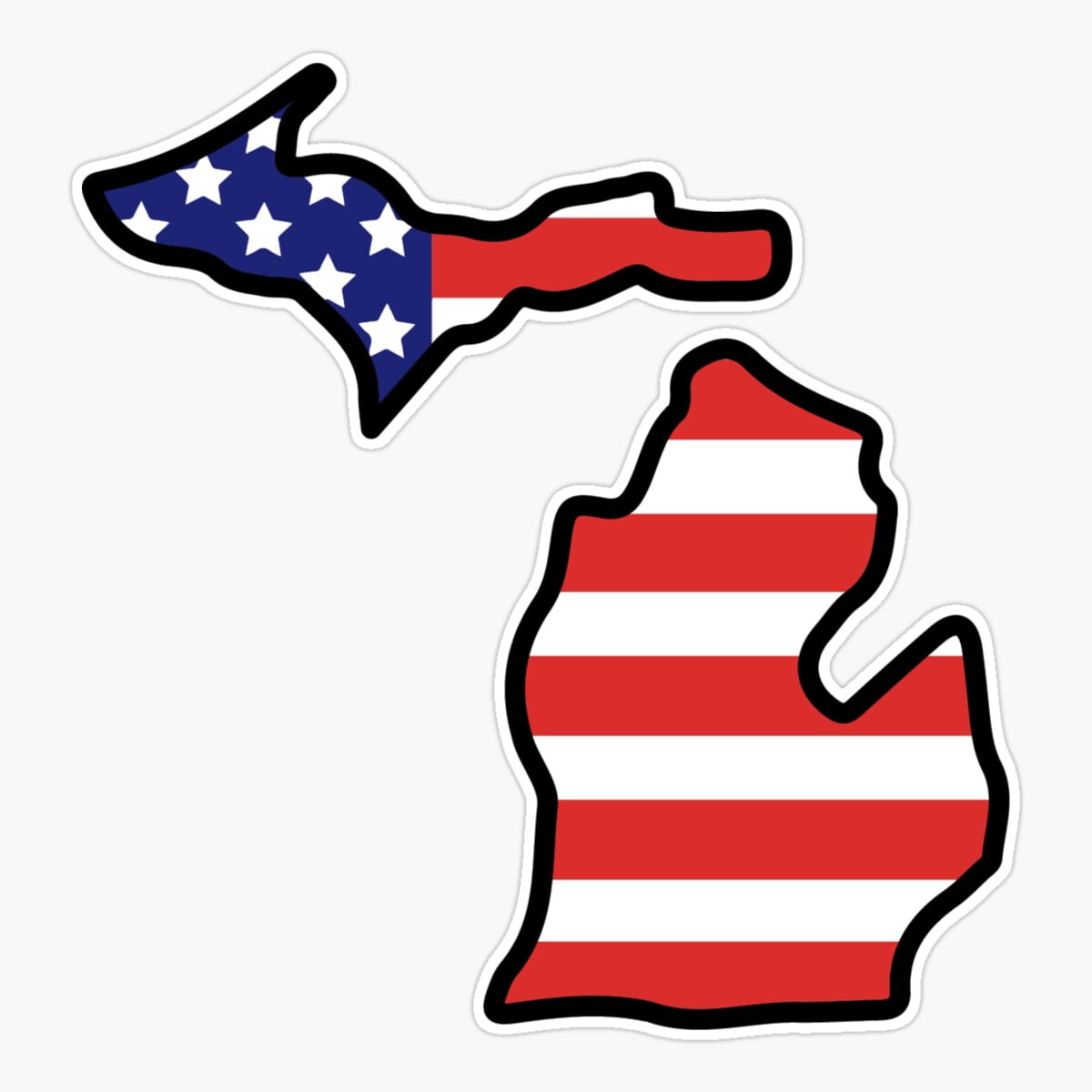 Maneki State O Michigan Sticker, Phone Decal Water Bottle Stickers Car ...