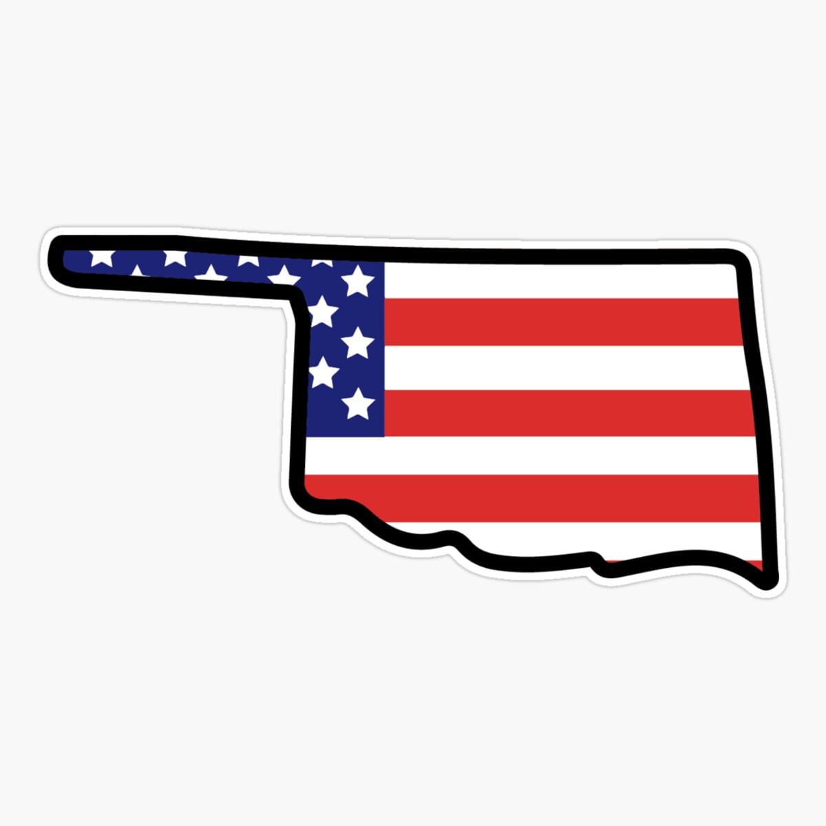 Maneki State O Oklahoma Sticker, Phone Decal Water Bottle Stickers Car ...