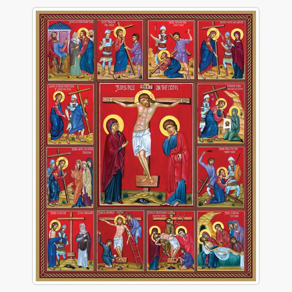 Maneki Stations Of The Cross Story Er Icon Passion Of Christ Er Greek ...