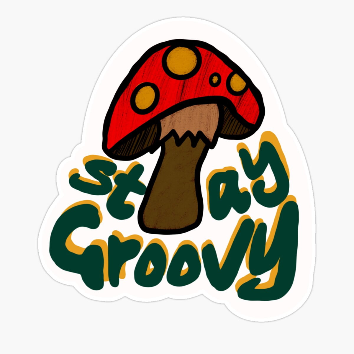 Maneki Stay Groovy Sticker, Phone Decal Water Bottle Stickers Car ...
