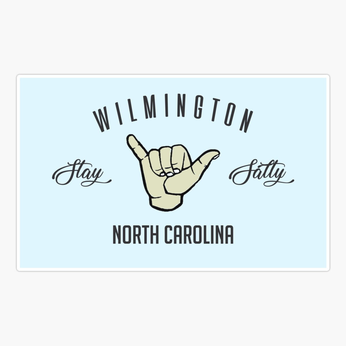 Maneki Stay Salty In Wilmington Sticker, Phone Decal Water Bottle ...