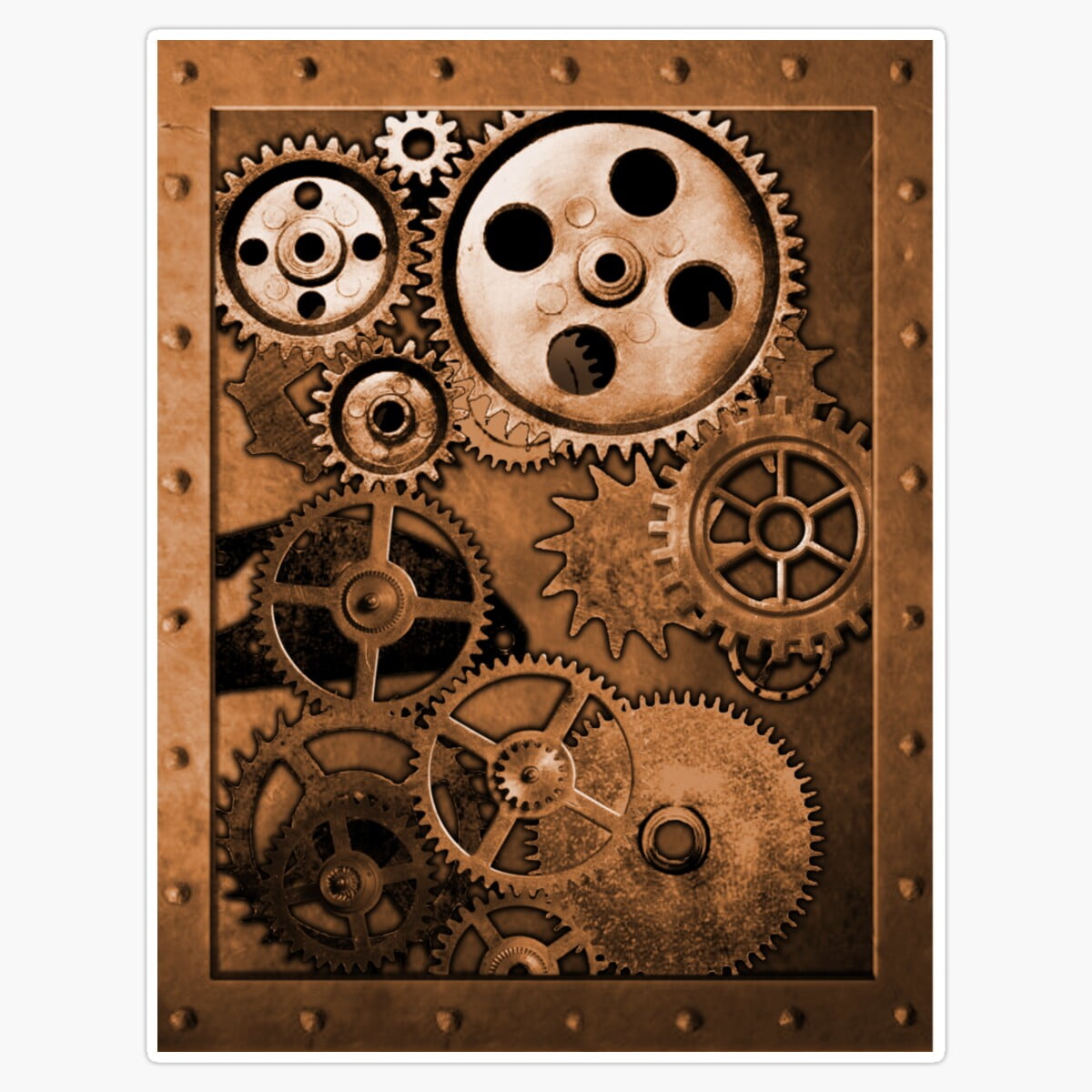 Maneki Steampunk Gears Er, Phone Decal Water Bottle Stickers Car Decals ...