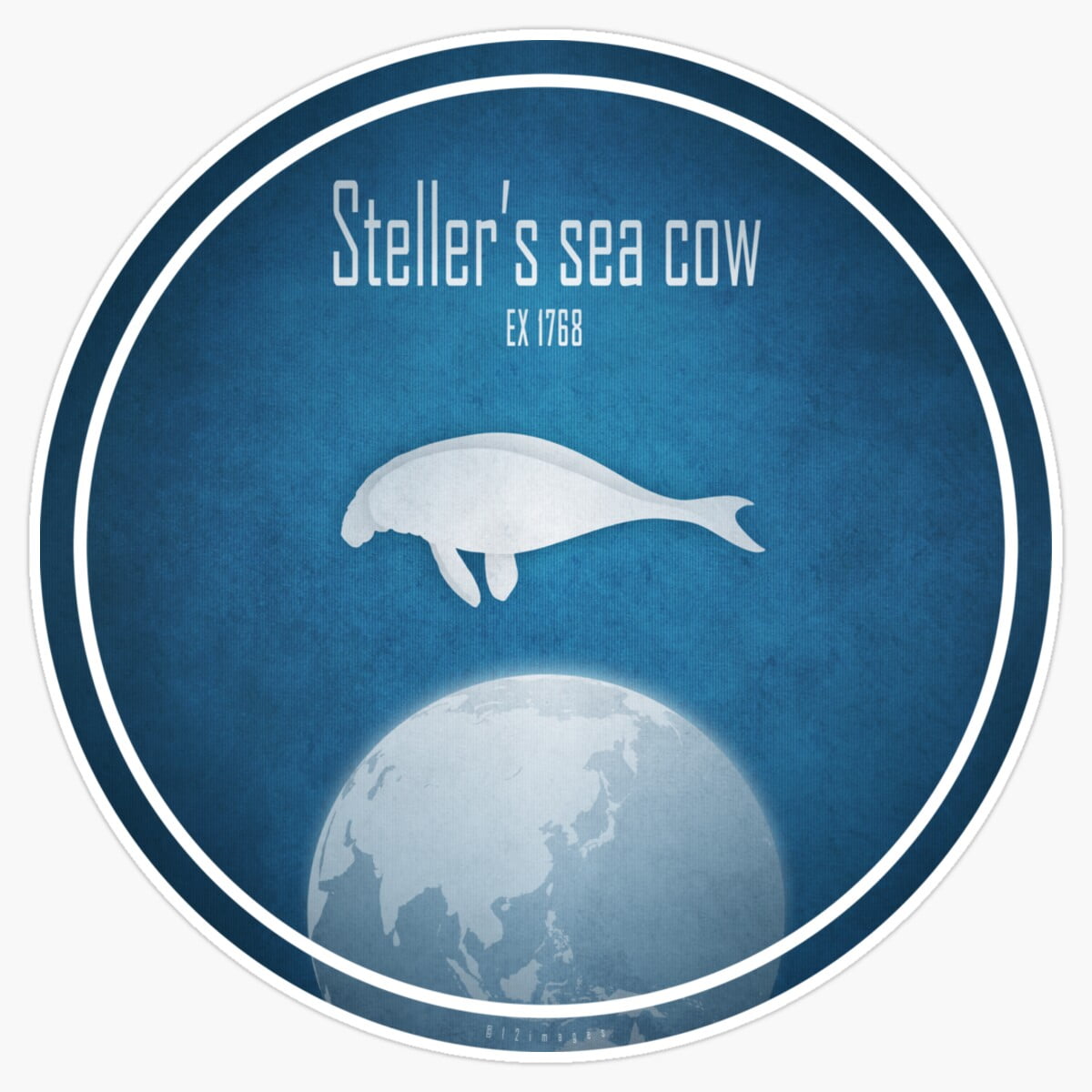 Maneki Steller'S Sea Cow - Extinct Animals Er, Phone Decal Water Bottle ...