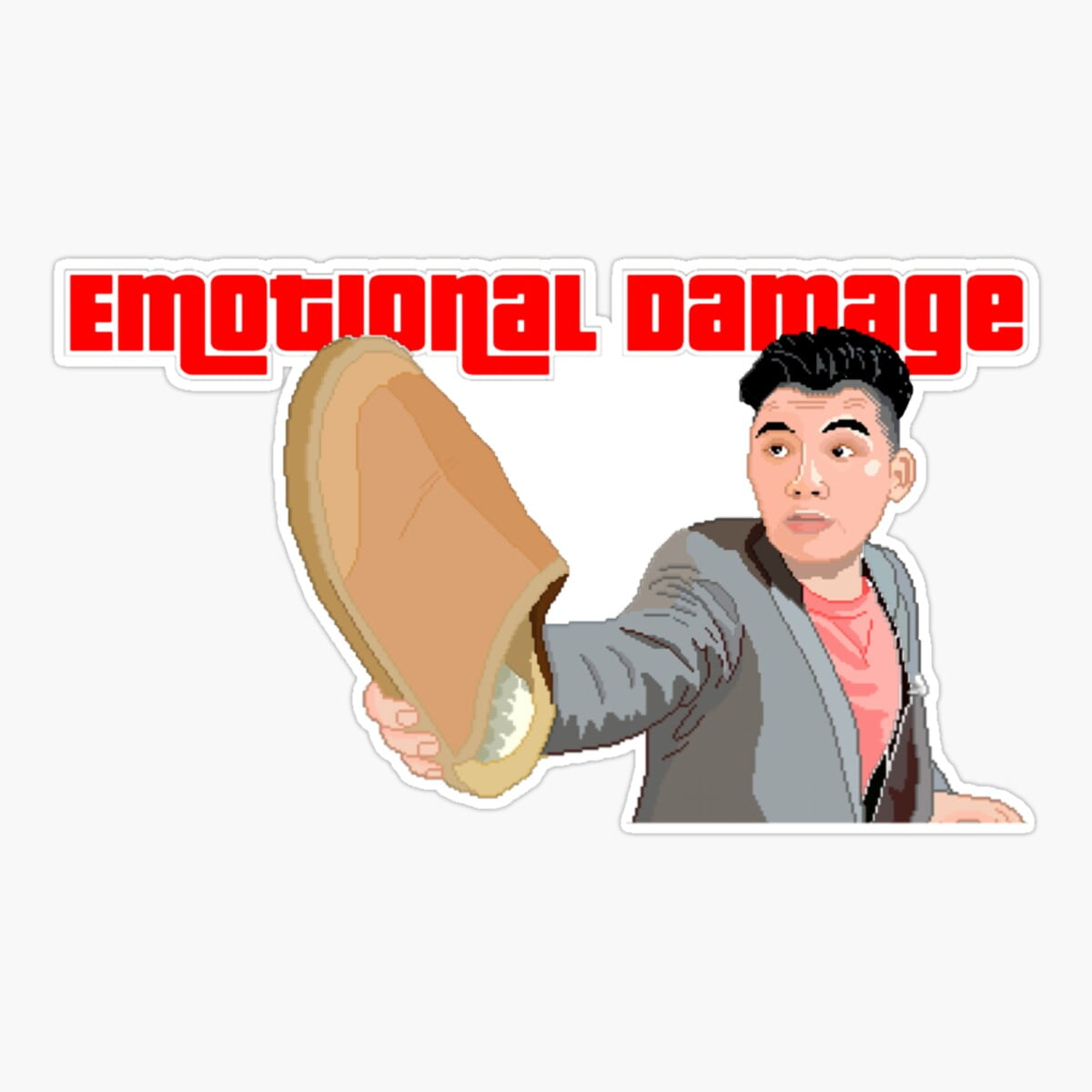 Maneki Steven He-Emotional Damage Sticker, Phone Decal Water Bottle ...